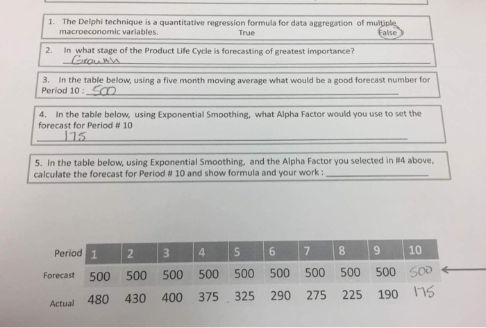 Solved 1. The Delphi technique is a quantitative regression | Chegg.com