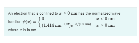 Solved Part AWhat is the probability of finding the electron | Chegg.com