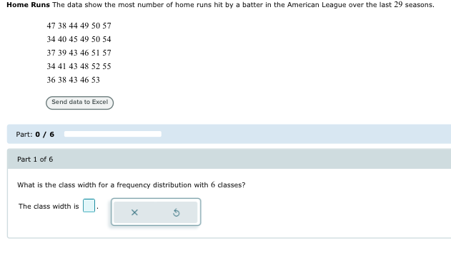 Solved Home Runs The data show the most number of home runs | Chegg.com