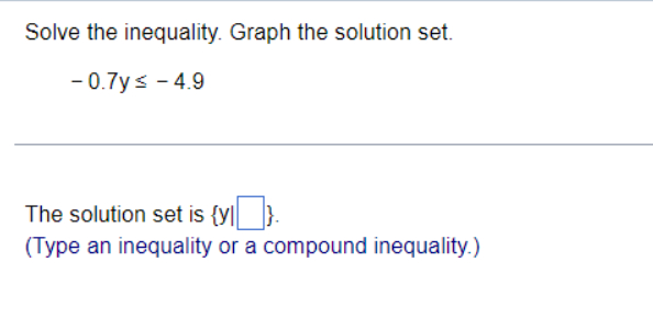 Solved Solve the inequality. Graph the solution | Chegg.com