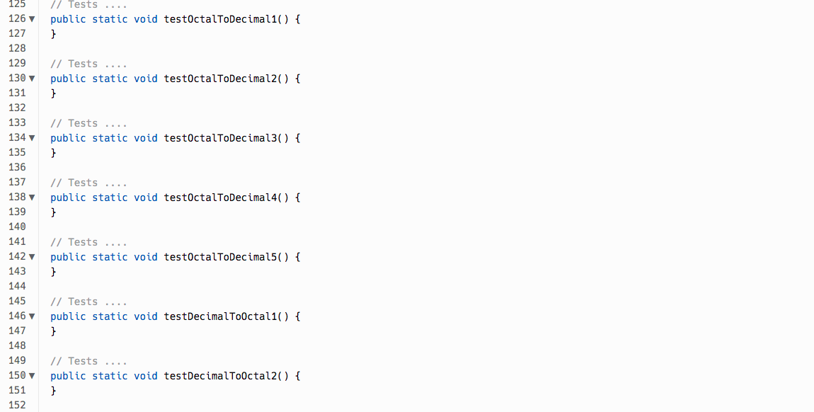 Solved Create 5 test cases for each of the methods(3 methods | Chegg.com