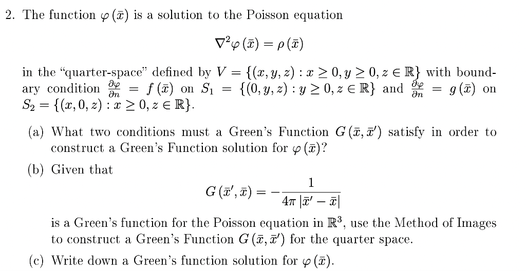 Solved 2. The function 4 () is a solution to the Poisson | Chegg.com