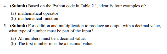 Solved Python code Predicted output Actual output 2 + 3 3 * | Chegg.com