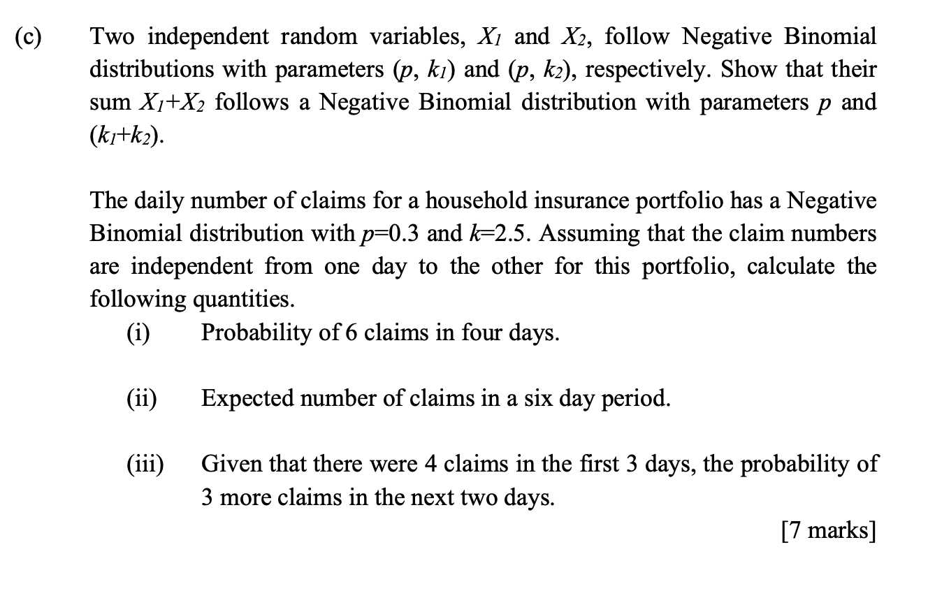 Solved (c) > Two independent random variables, Xi and X2, | Chegg.com