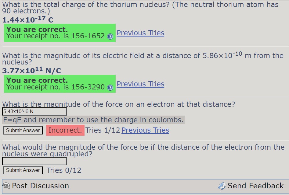 Solved what is the magnitude of the force on an electron at | Chegg.com