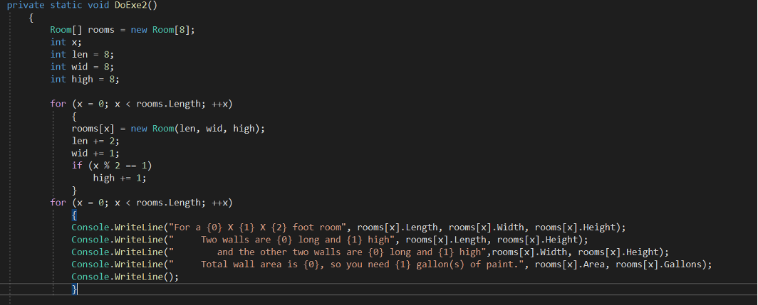 Solved Using Visual Studio C# Create a method that | Chegg.com
