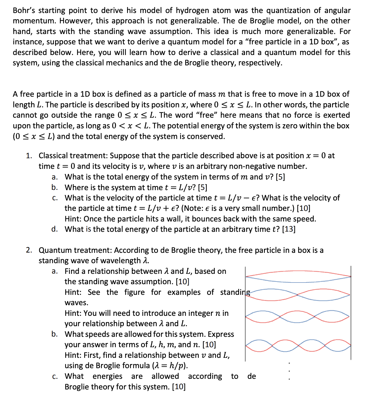 Solved Bohr's starting point to derive his model of hydrogen | Chegg.com
