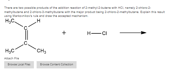 Solved There are two possible products of the addition | Chegg.com