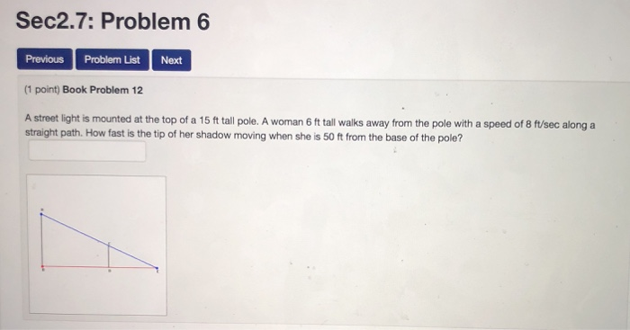 Sec2.7: Problem6 Previous Problem ListNext (1 point) | Chegg.com