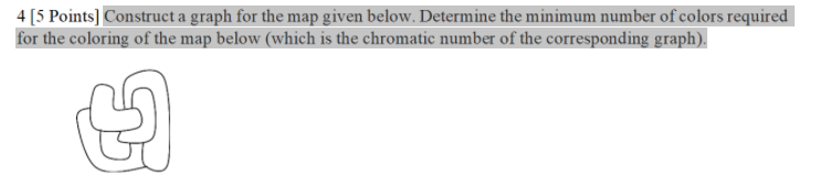 Solved 4 [5 Points) Construct a graph for the map given | Chegg.com