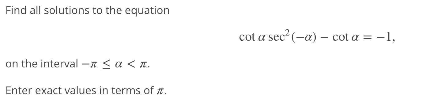 Solved Find all solutions to the equation | Chegg.com