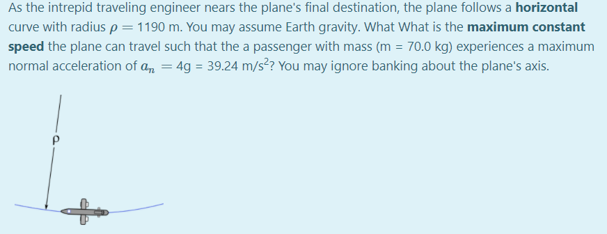 Solved As the intrepid traveling engineer nears the plane's | Chegg.com