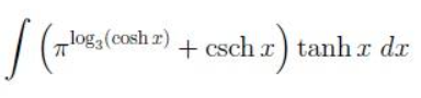 Solved so IT log:(cosh x) + Cách c) tanh da | Chegg.com