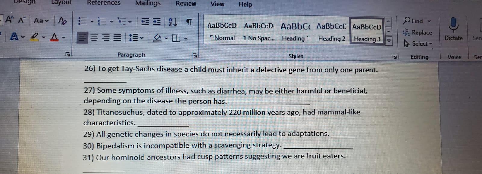 Solved Design Layout References Mailings Review View Help | Chegg.com