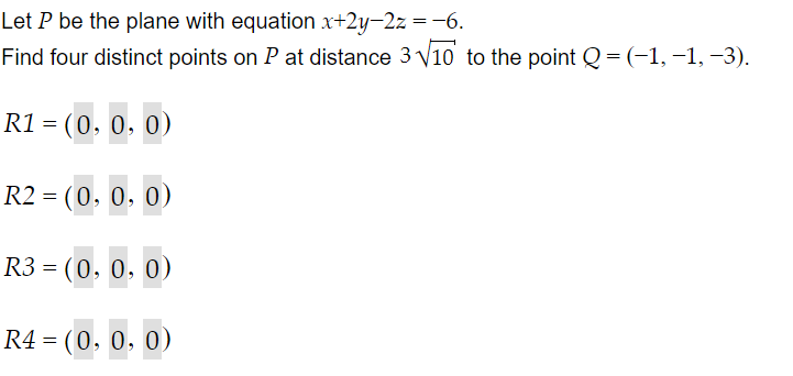Solved Let P be the plane with equation x+2y−2z = −6. Find | Chegg.com