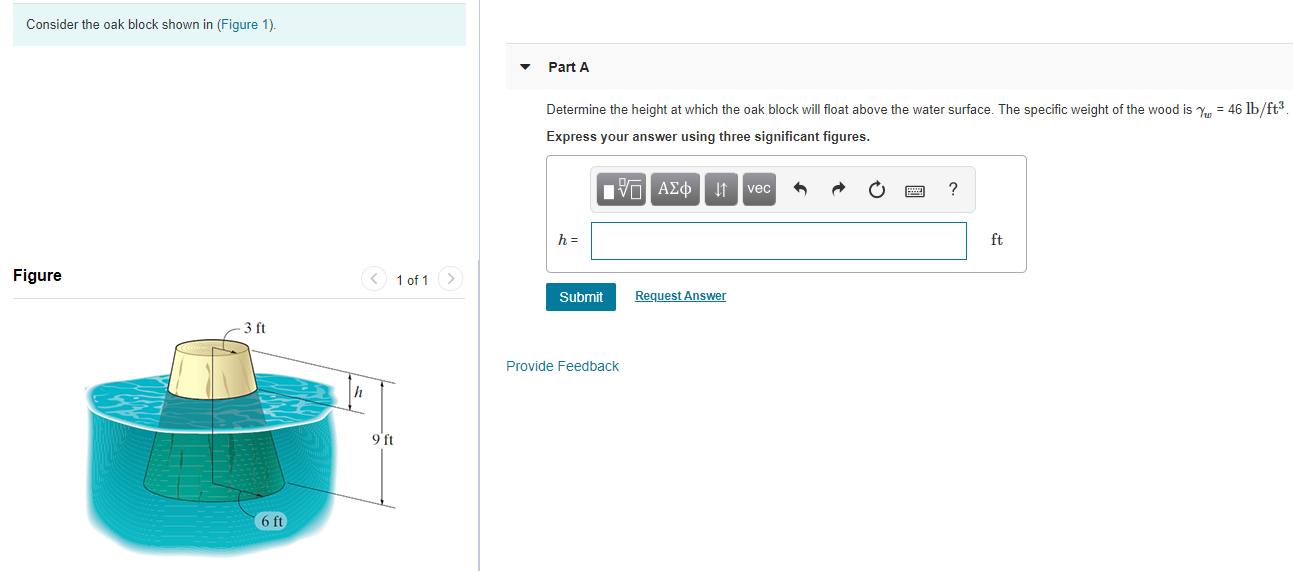 Solved Consider the oak block shown in (Figure 1). Part A | Chegg.com