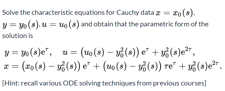 Solved Consider the following differential equation for u(a, | Chegg.com