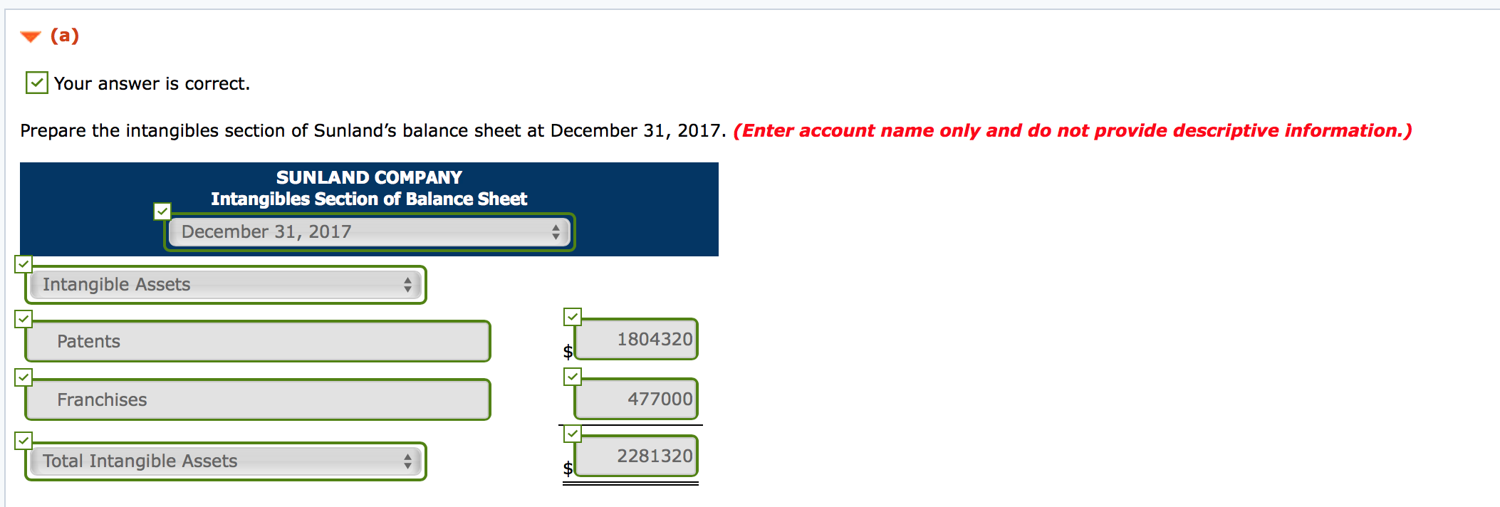 Solved Exercise 12-8 (Part Level Submission) Sunland Company | Chegg.com