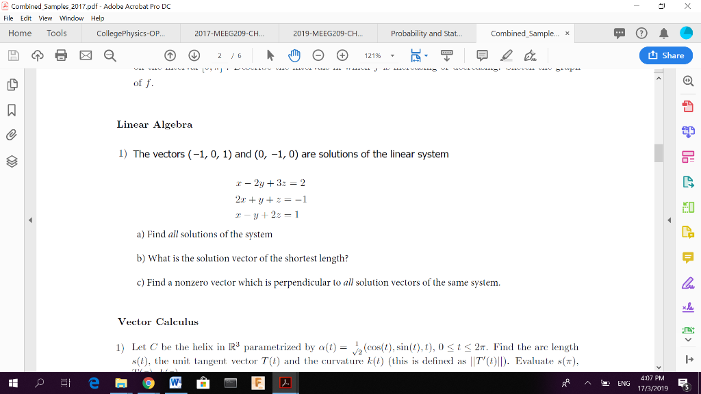 Solved Combined Samples 2017.pdf Adobe Acrobat Pro DC File | Chegg.com