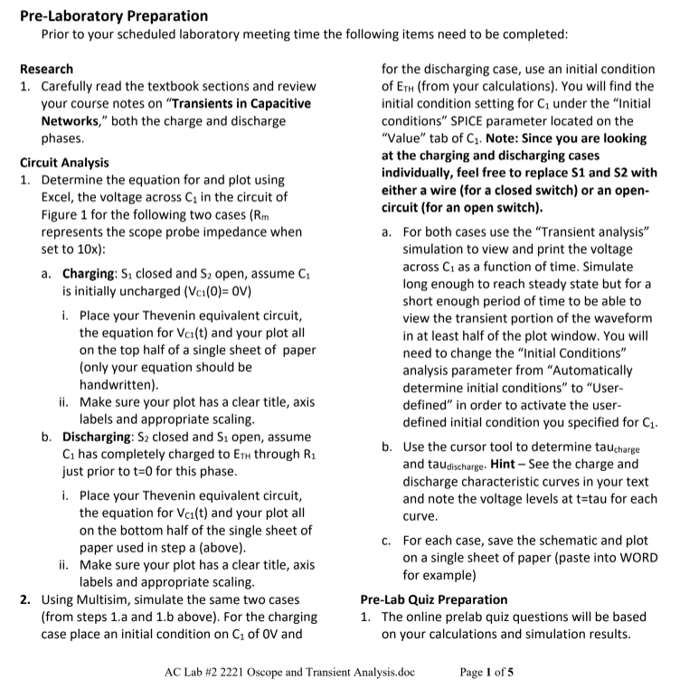 Pre-Laboratory Preparation Prior to your scheduled | Chegg.com