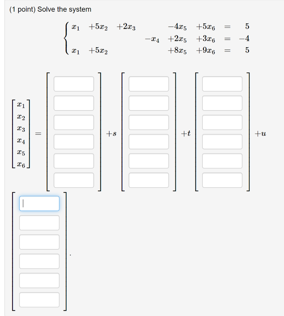 Solved 1 Point Consider A Linear System Whose Augmented 9246