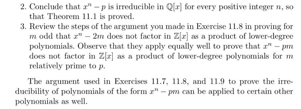 Solved Exercise 11.10. Using the same kind of arguments you | Chegg.com
