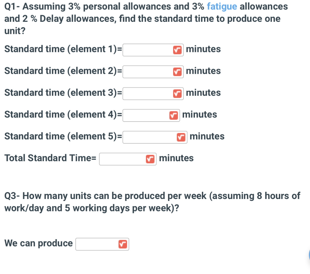 Solved A continuous stop watch time study was conducted on | Chegg.com