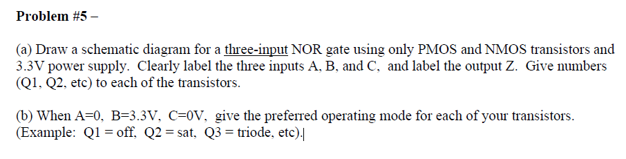 Solved Problem #5 – (a) Draw a schematic diagram for a | Chegg.com