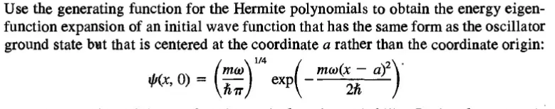 Solved Use the generating function for the Hermite | Chegg.com