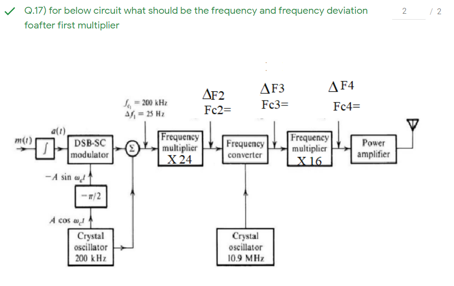 Solved 2 N 12 Q.17) for below circuit what should be the | Chegg.com