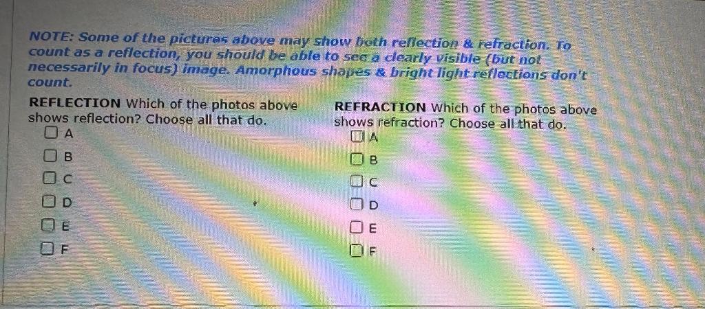 Solved NOTE: Some of the pictures above may show both | Chegg.com