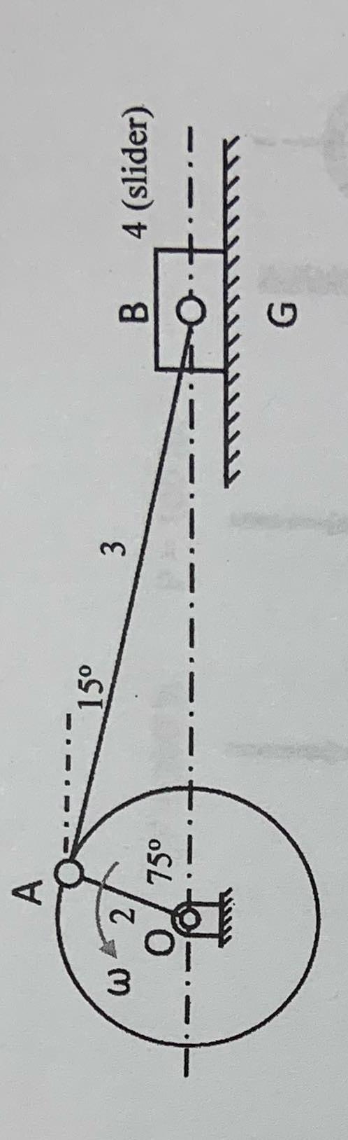 Solved Consider the slider crank mechanism shown below. For | Chegg.com