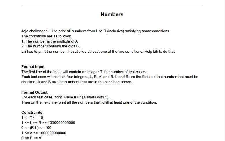 Solved C Programming Language Problem Title Numbers Sample