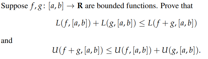 Solved Suppose f,g: [a, b] → R are bounded functions. Prove | Chegg.com