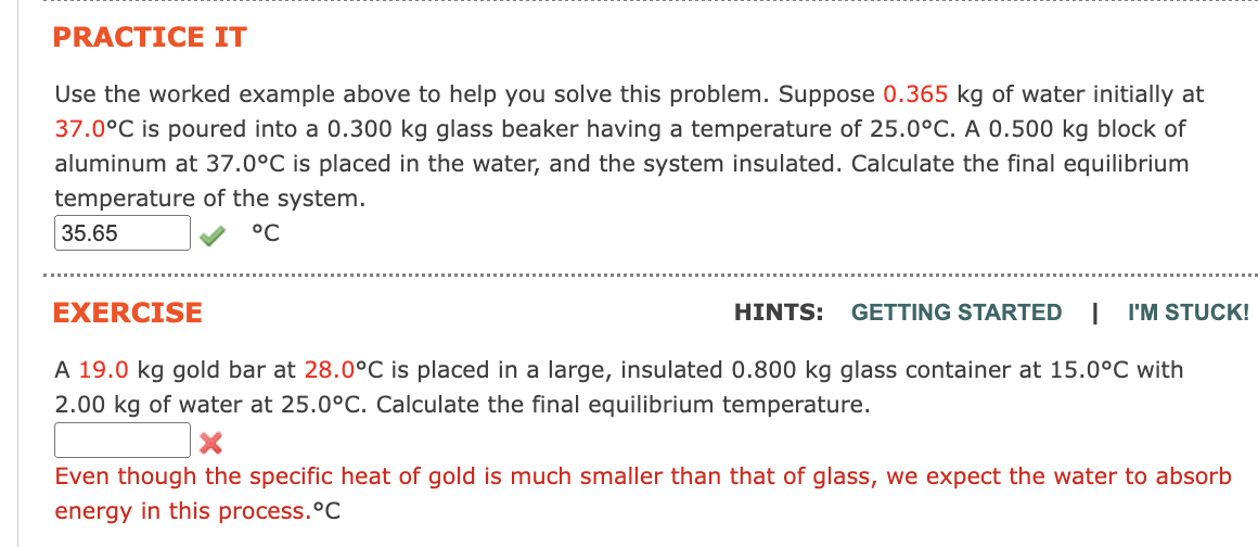 Solved Apply the final temperature equation to the system. | Chegg.com