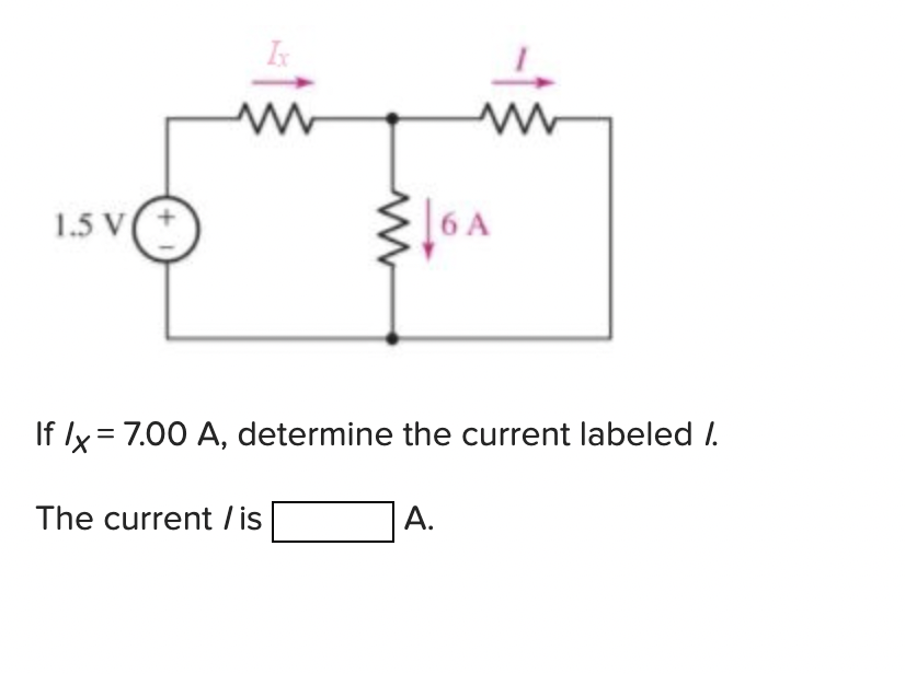 Solved If Ix=7.00 A, determine the current labeled I. The | Chegg.com