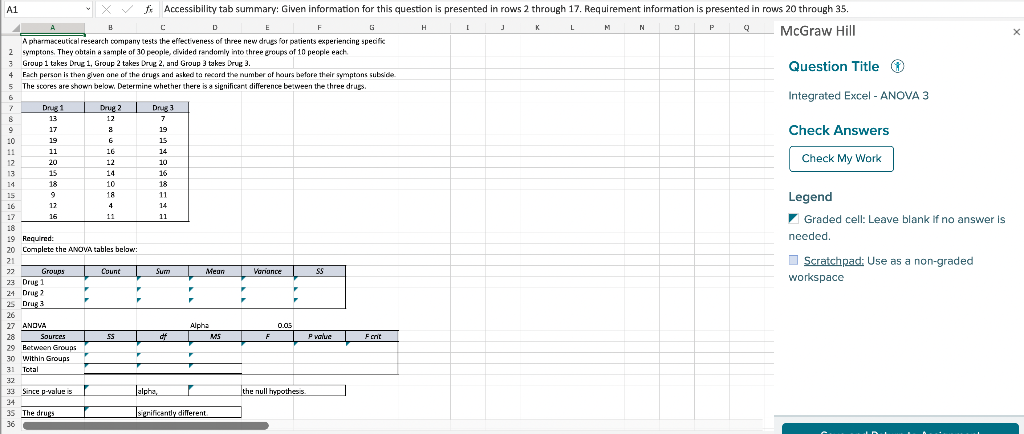A1 ×fc Accessibility tab summary: Given information | Chegg.com