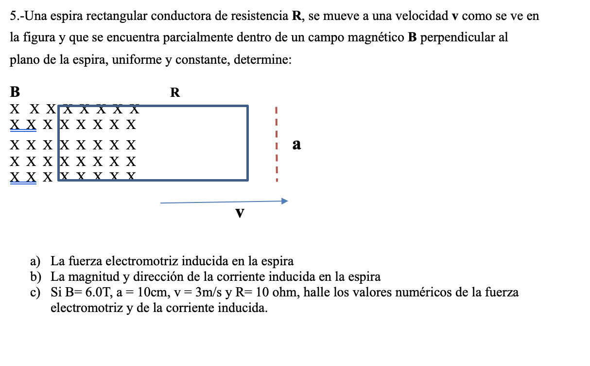 Solved A conducting rectangular loop of resistance R, moves | Chegg.com
