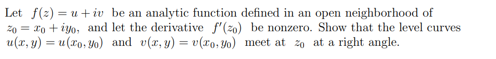 Solved Let F Z U Iv Be An Analytic Function Defined In An