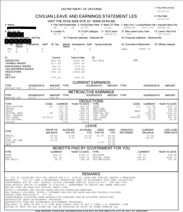 Leave And Earnings Statement
