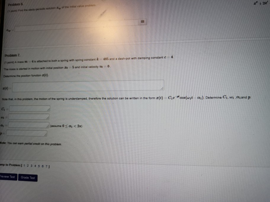 Solved I" +22 Problem 6. of the initial value problem (1 | Chegg.com