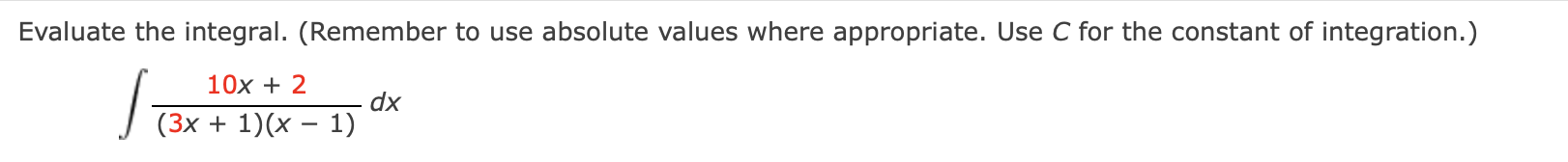 Solved Evaluate the integral. (Remember to use absolute | Chegg.com
