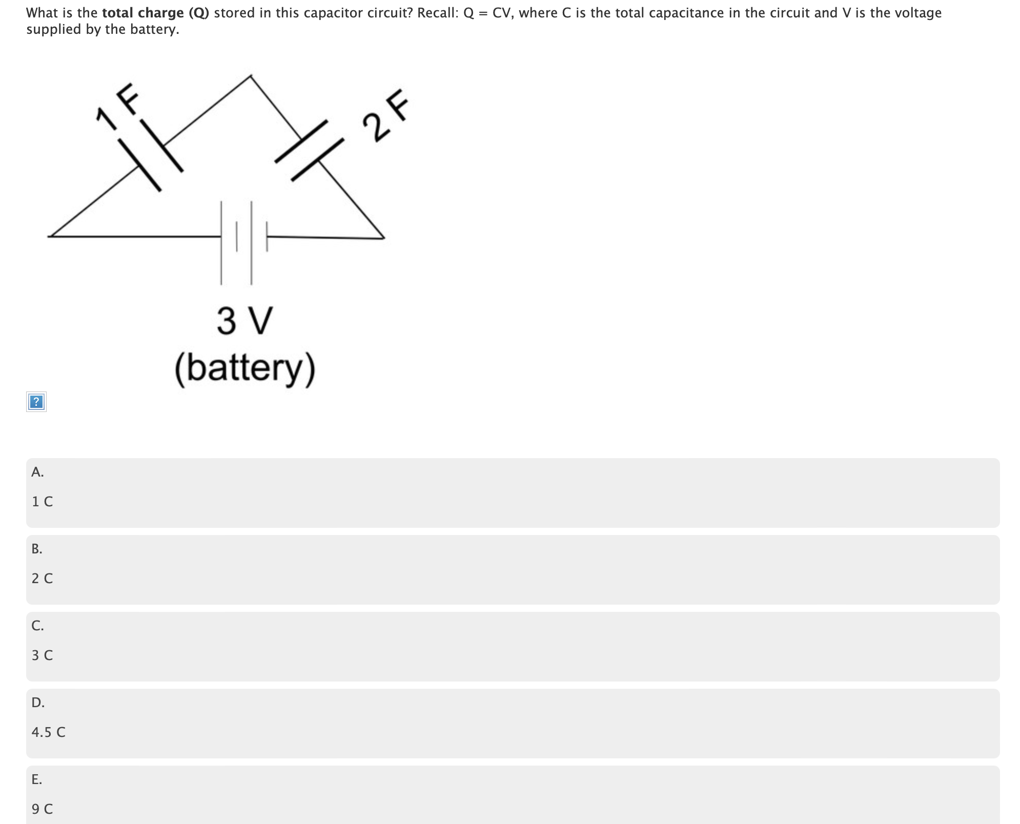 Solved hat is the total charge (Q) stored in this capacitor | Chegg.com