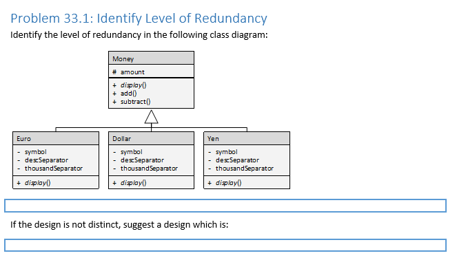 Solved Problem 33.1: Identify Level of Redundancy Identify | Chegg.com