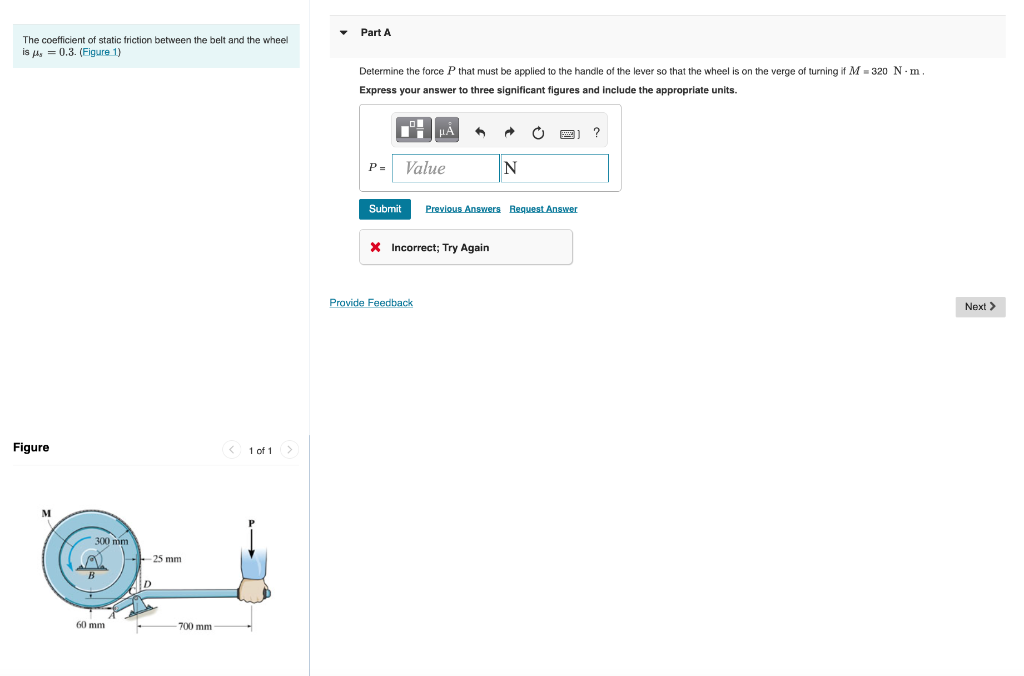 Solved The coefficient of static friction between the belt | Chegg.com