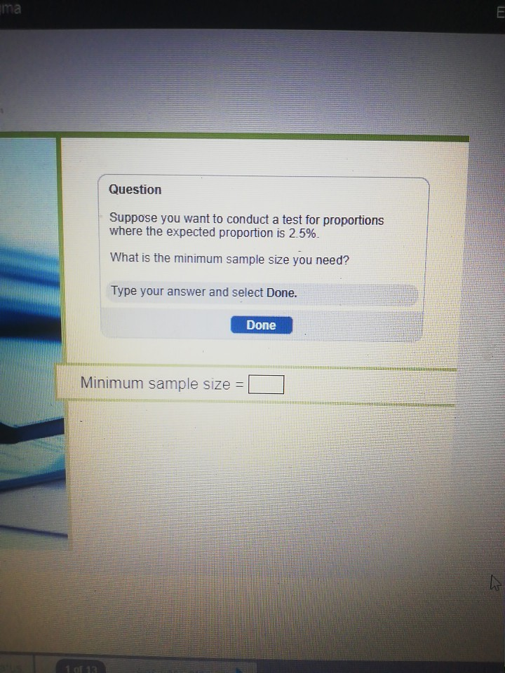 Solved ima Question Suppose you want to conduct a test for | Chegg.com