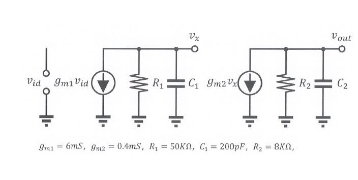 Solved 4. ﻿The small signal equivalent model of the | Chegg.com