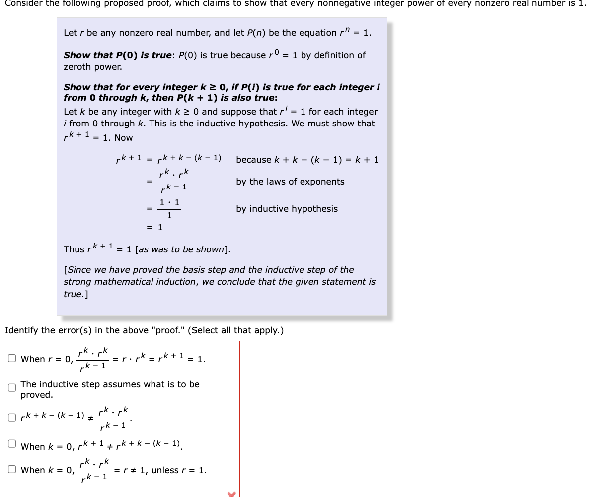 Solved Let r be any nonzero real number, and let P(n) be the | Chegg.com