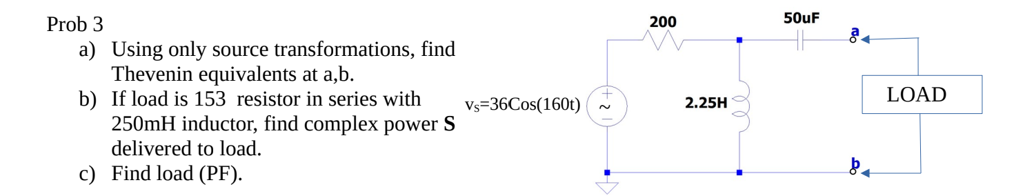 Solved 200 50uF Prob 3 a) Using only source transformations, | Chegg.com