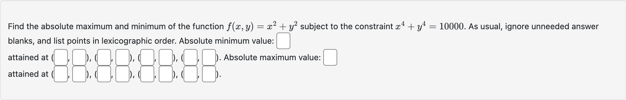 Solved Find The Absolute Maximum And Minimum Of The Function